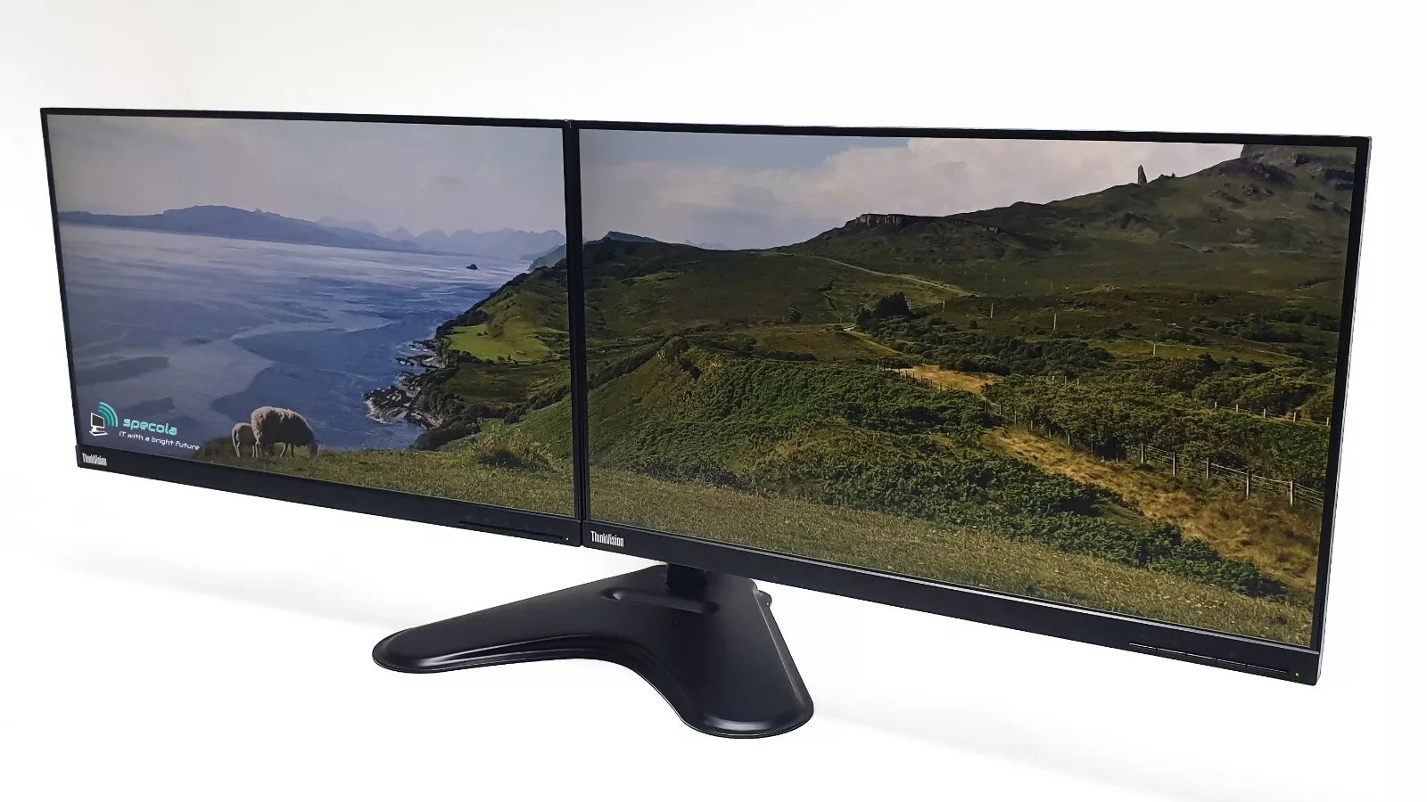 Lenovo 2×24″ Dual HD PC Monitor Screens Frameless 1xHDMI/1xDP – Specola