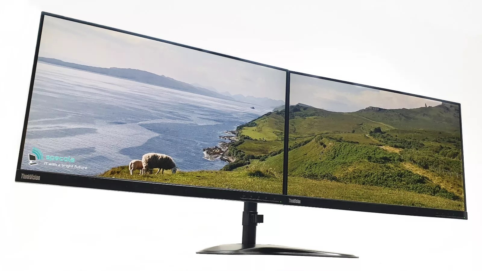 Lenovo 2×24″ Dual HD PC Monitor Screens Frameless 1xHDMI/1xDP – Specola