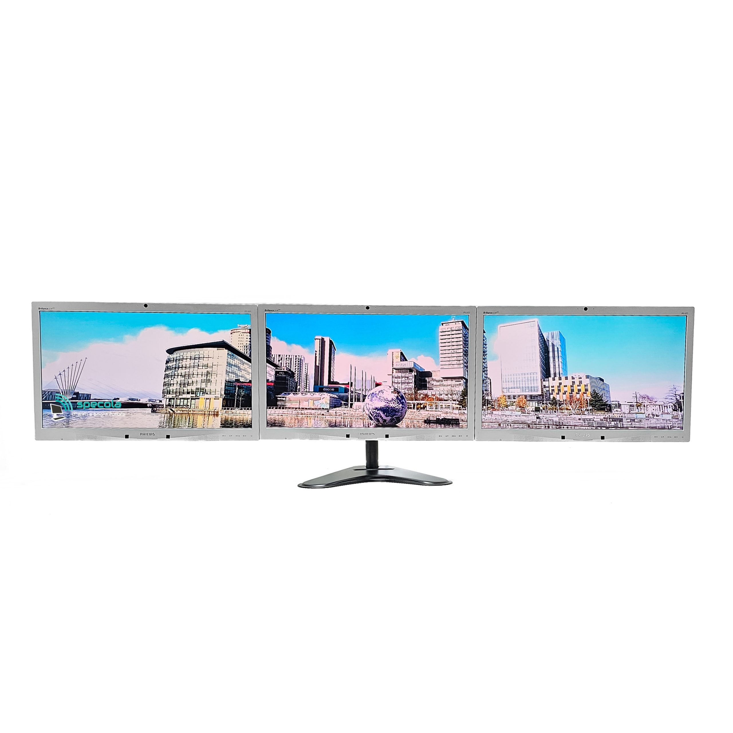 Philips 3×23″ Triple Screen IPS Monitors – Webcam – 1xDVI/1xDP/1xVGA ...