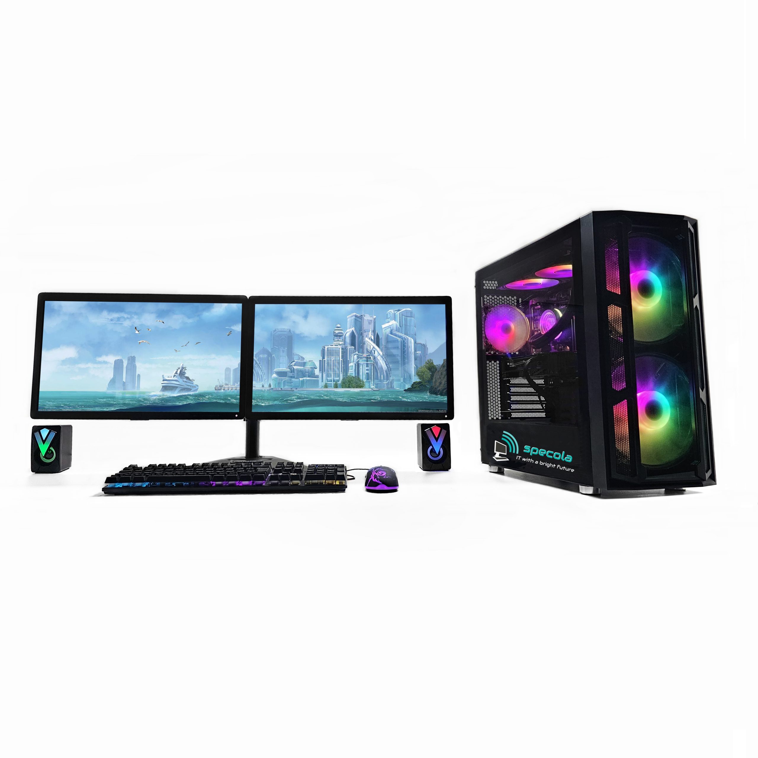 Gaming PC i7 16GB RAM/500GB SSD/3TB HDD/WIN11/RTX 4070 Ti 16GB - 2x23 ...