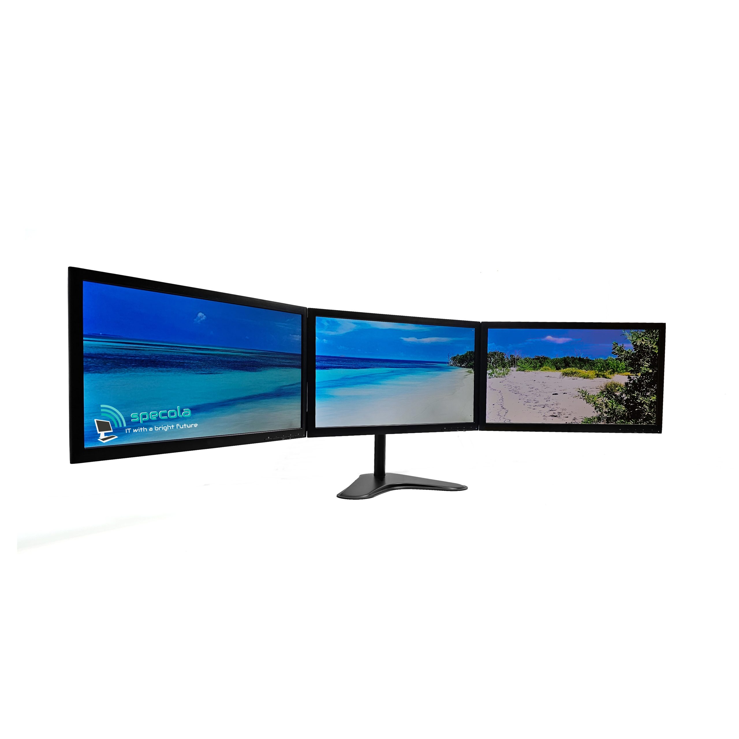 Triple Screen 3×24″ Monitor Bundle – (1920 x 1200) – 1xDP/1xDVI/1xVGA ...