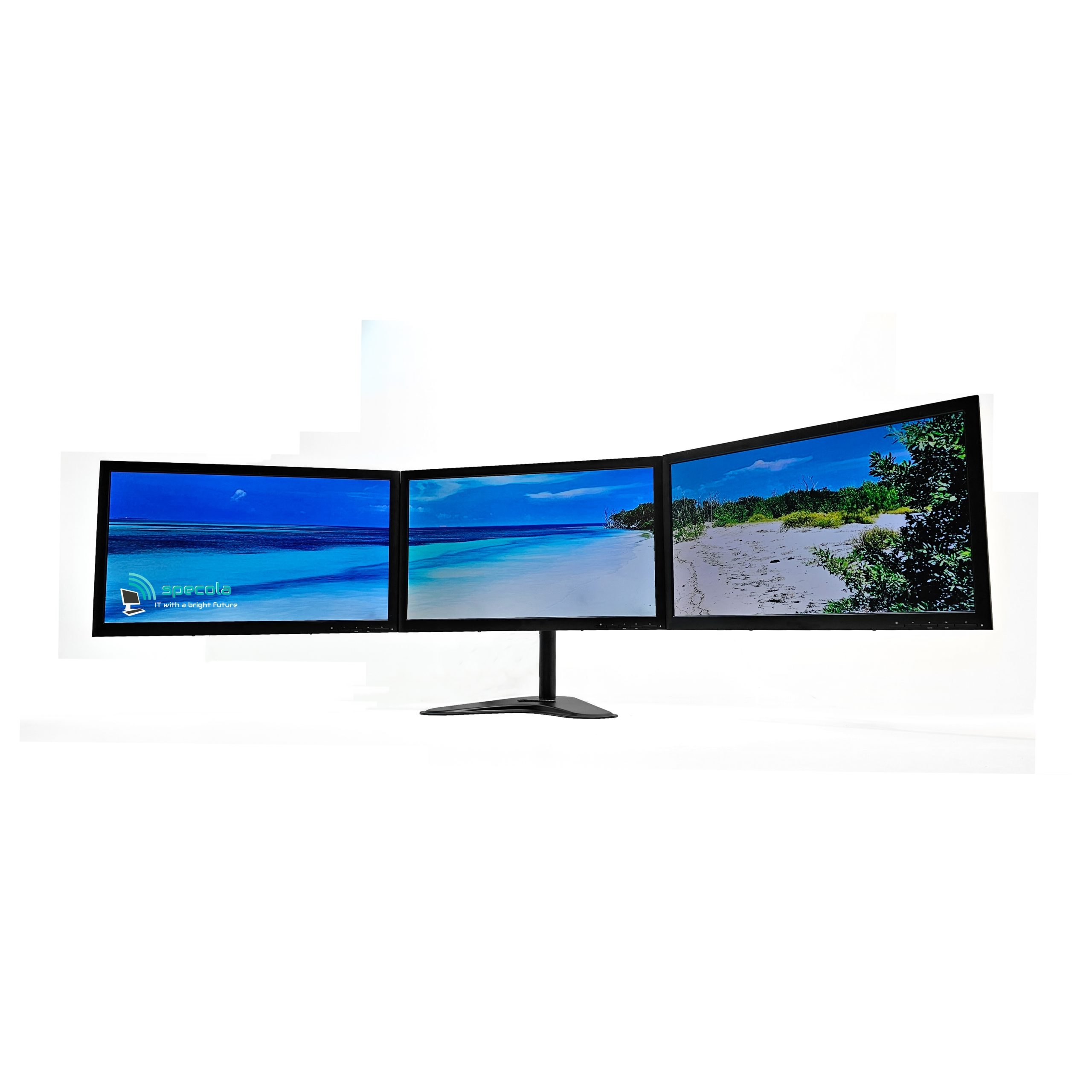 Triple Screen 3×24″ Monitor Bundle – (1920 x 1200) – 1xDP/1xDVI/1xVGA ...