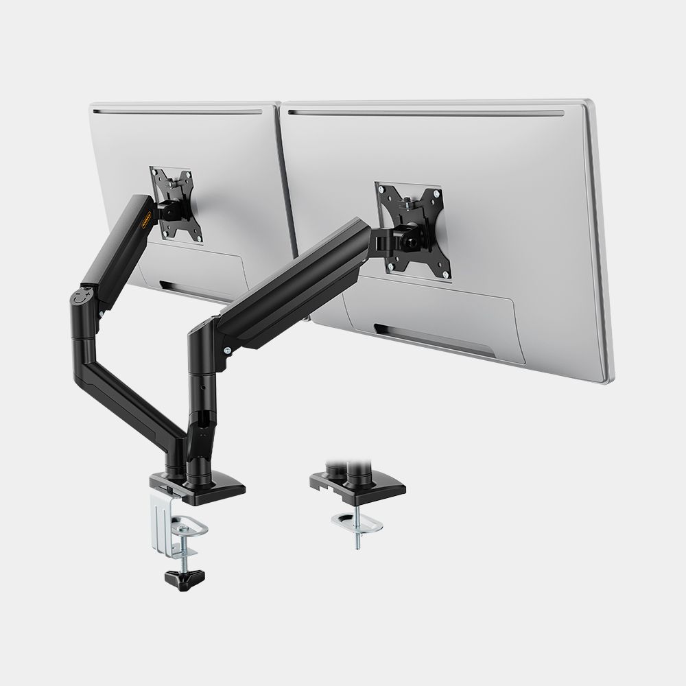 2×24″ Dual Screen Monitors – Gas Lift Arm Stand – (1920 x 1080 ...