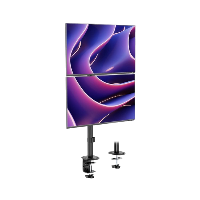 2×24″ Dual Monitors – Vertical Clamp Stand – (1920 x 1080 ...