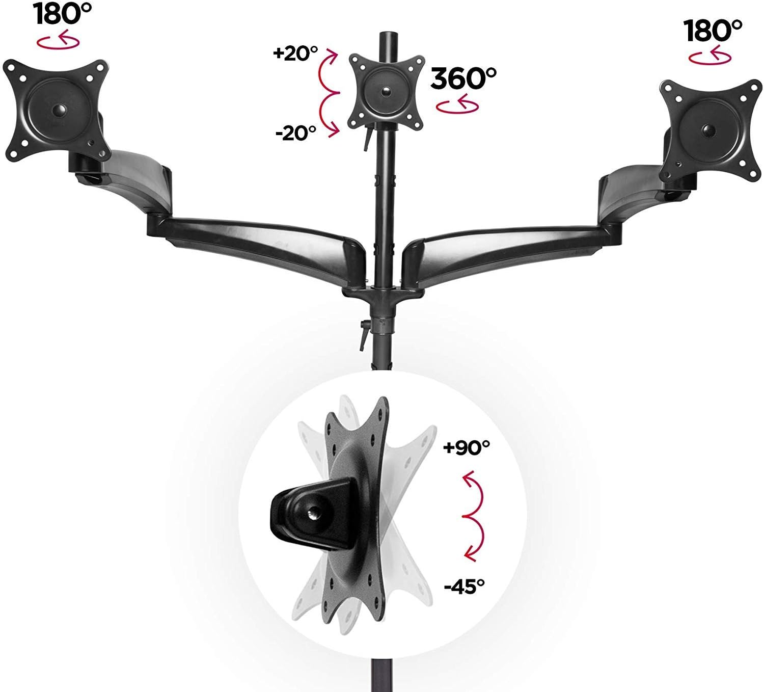 Quad Widescreen Computer Monitors – Pyramid Stand – Specola